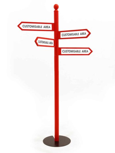 Red Multi-Directional Sign Post - x6 Rotating Signs | EPH Creative ...