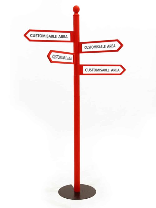 Red Multi Directional Sign Post - x4 Rotating Signs | EPH Creative ...
