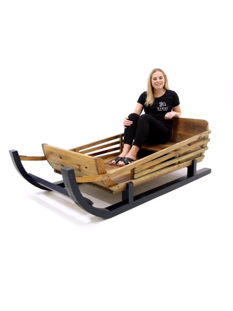 Rustic Wooden Sleigh | EPH Creative - Event Prop Hire