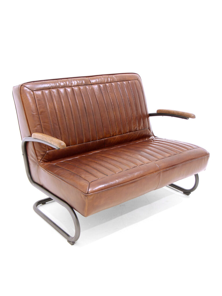 Vintage Style Pullman Leather Sofa | EPH Creative - Event Prop Hire