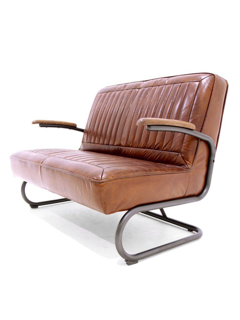 Vintage Style Pullman Leather Sofa | EPH Creative - Event Prop Hire