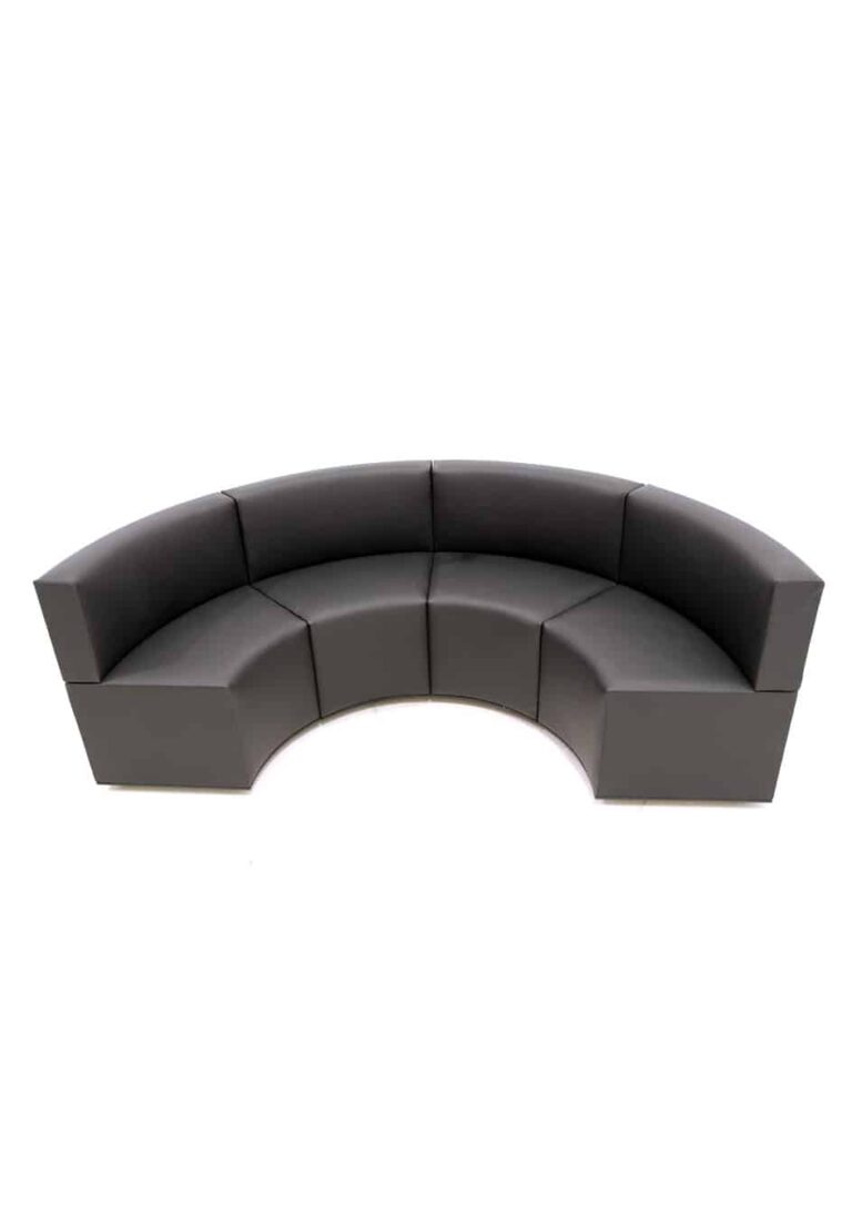 Modular Curved Booth (4 Units) - Low Back - Black | EPH Creative ...