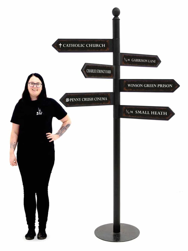 Peaky Blinders Multi Directional Sign Post | EPH Creative - Event Prop Hire