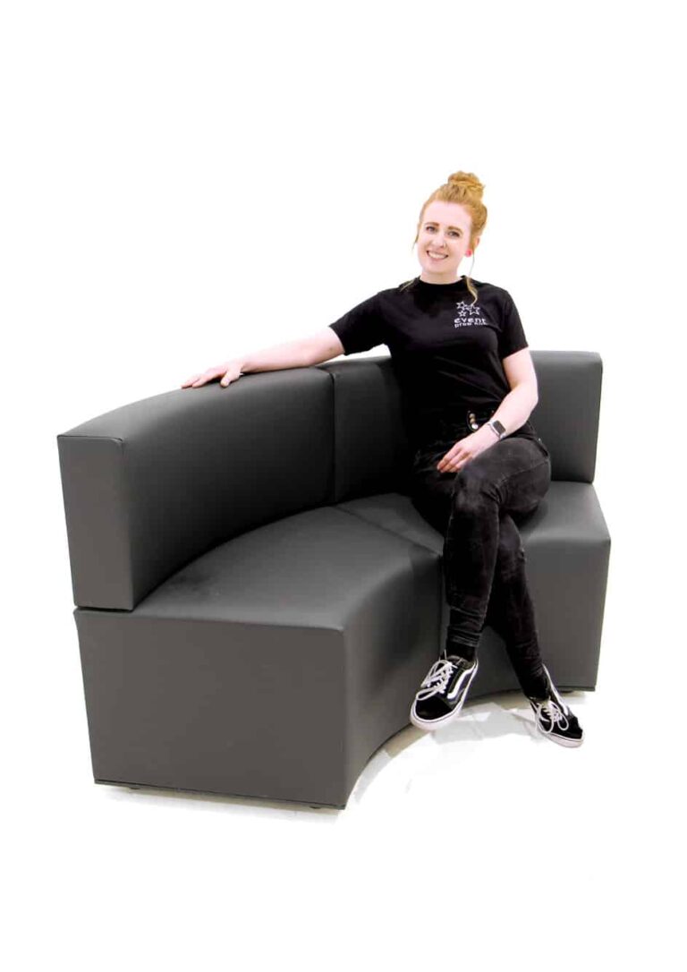 Modular Seating Unit - Curved - Low Back - Black (Single Unit) | EPH ...