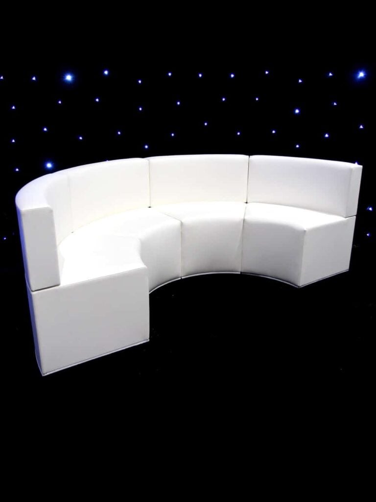 Modular Curved Booth (4 Units) - Low Back - White | EPH Creative ...
