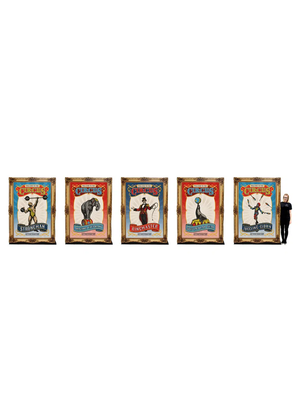 Giant Framed Sign with Strongman Circus Print | EPH Creative - Event ...