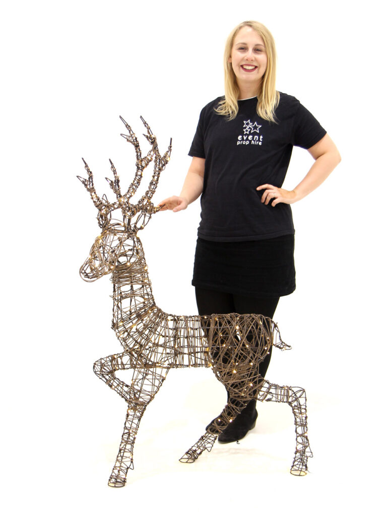 Wicker Effect Reindeer with Warm White LED's (1.4m) | EPH Creative ...