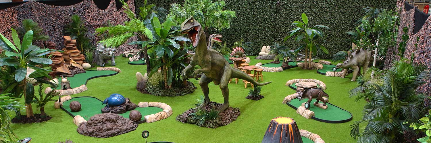 Dinosaur Golf Course - HOLE I - Dino Creek | EPH Creative - Event Prop Hire