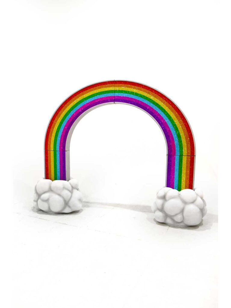 Rainbow Entranceway with Clouds | EPH Creative - Event Prop Hire