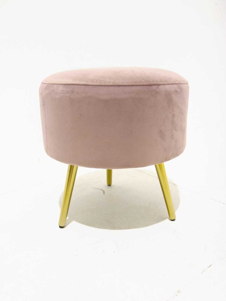 Low Velvet Stool - Pale Pink | EPH Creative - Event Prop Hire