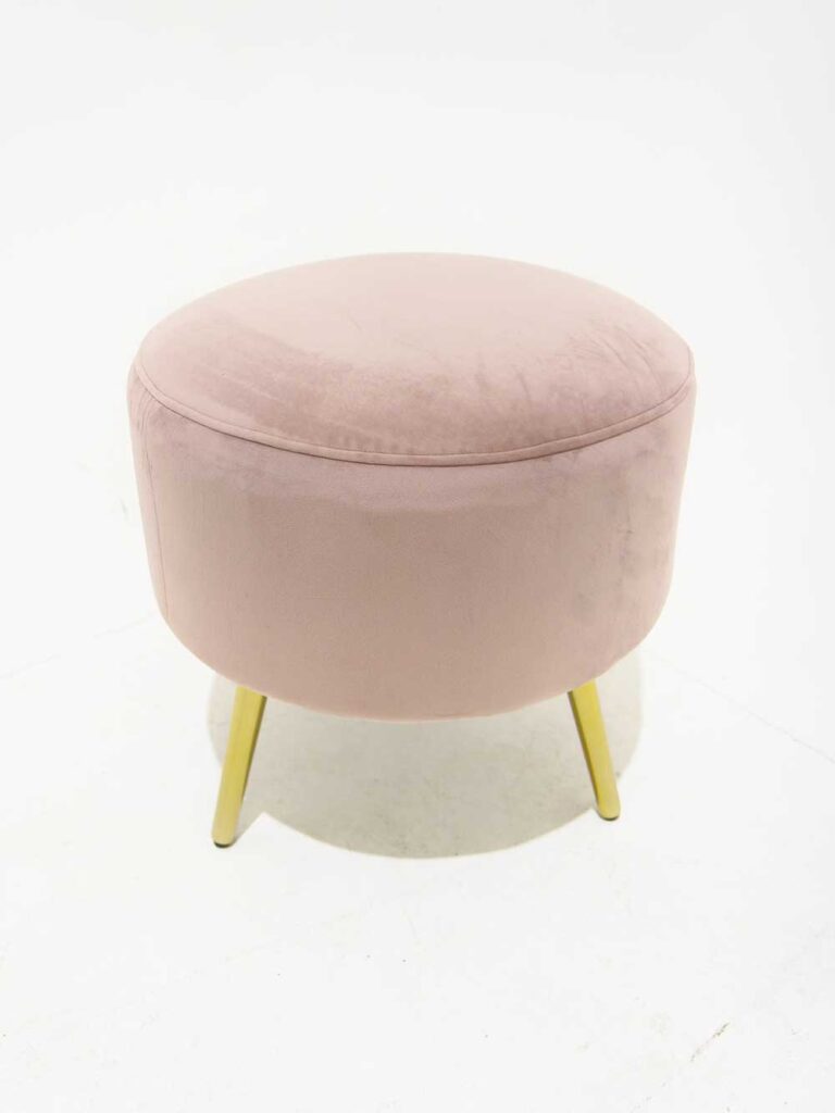 Low Velvet Stool - Pale Pink | EPH Creative - Event Prop Hire