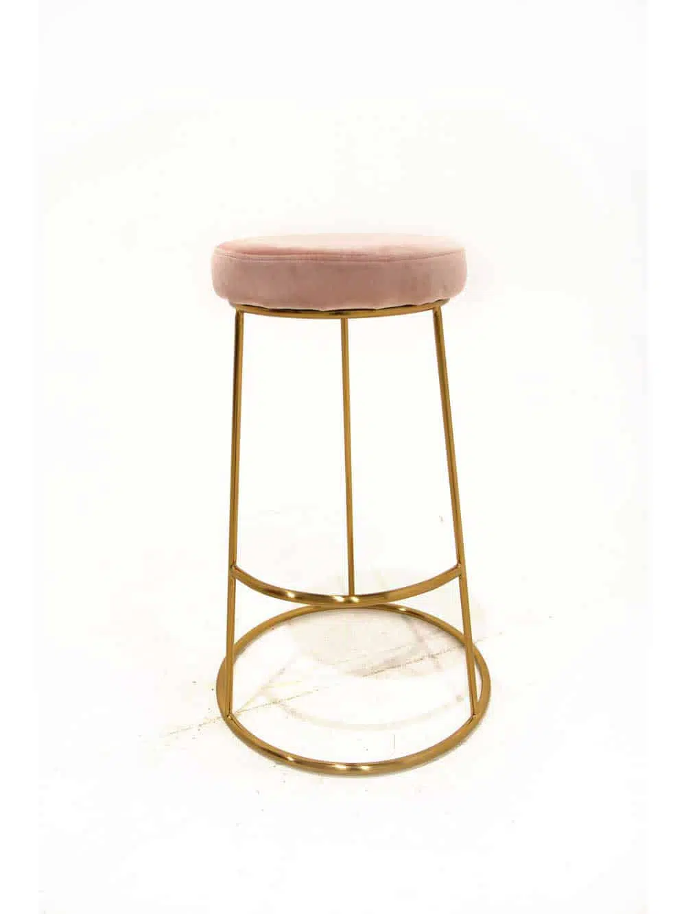 Pale Pink Velvet Bar Stool | EPH Creative - Event Prop Hire