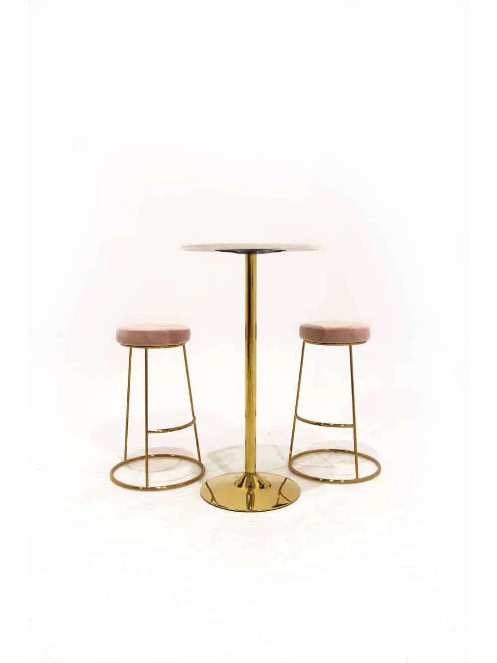 Pale Pink Velvet Bar Stool | EPH Creative - Event Prop Hire