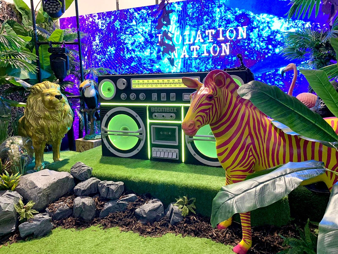 Giant Boombox Prop With Lights - Black | EPH Creative - Event Prop Hire