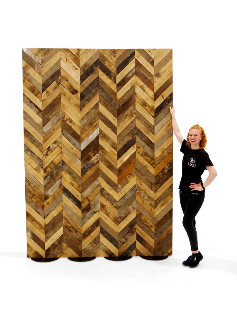 Vintage Chevron Wall Panel 2.85m x 2.2m | EPH Creative - Event Prop Hire
