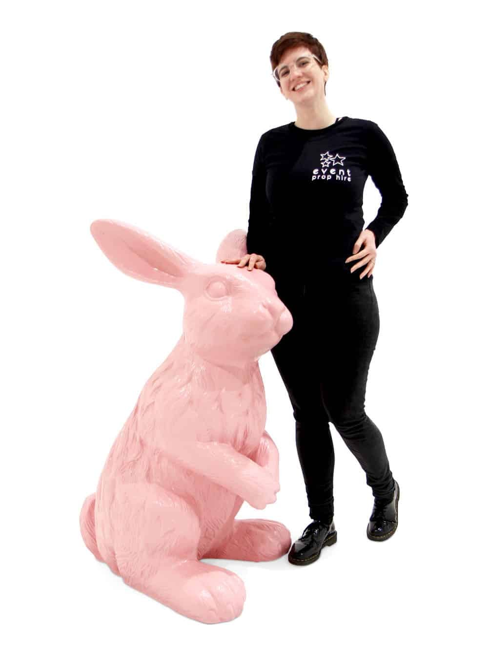 Giant Pastel Pink Rabbit | Event Prop Hire