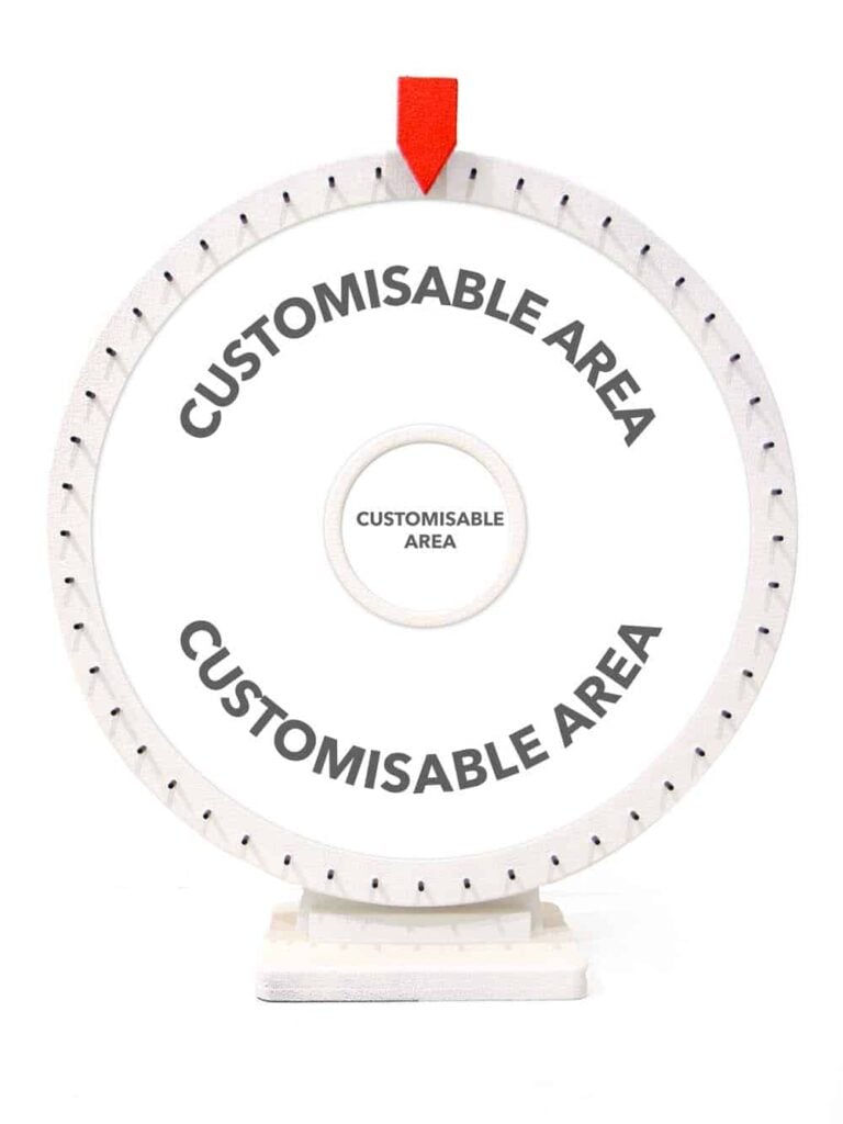 Customised Small Wheel of Fortune Party Game (White Frame) | EPH ...