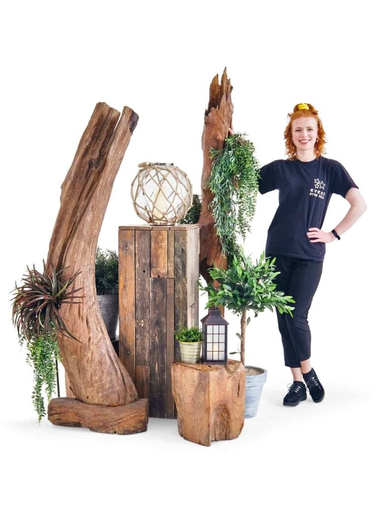 Rustic Plinth and Driftwood Sculptures with Styling | EPH Creative ...