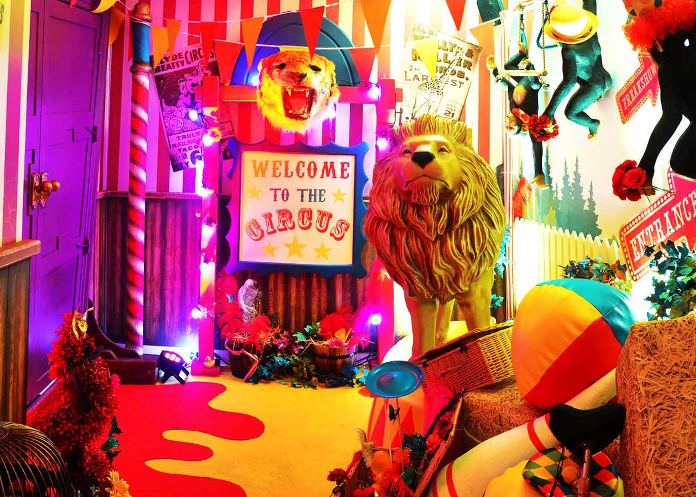 Hexagonal Vintage Circus Stall Bar | EPH Creative - Event Prop Hire