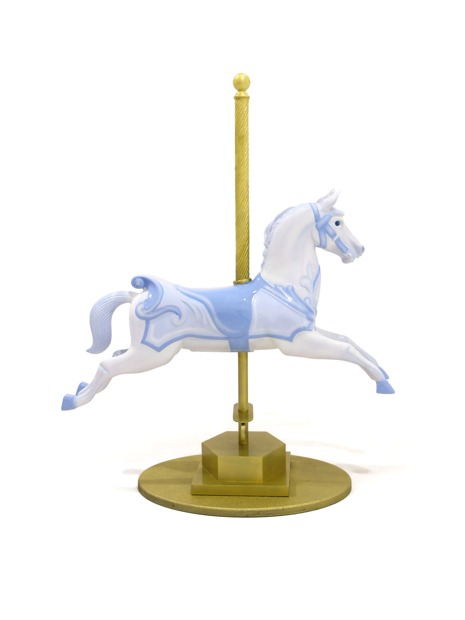 Traditional Carousel Horse - Pastel Blue | EPH Creative - Event Prop Hire
