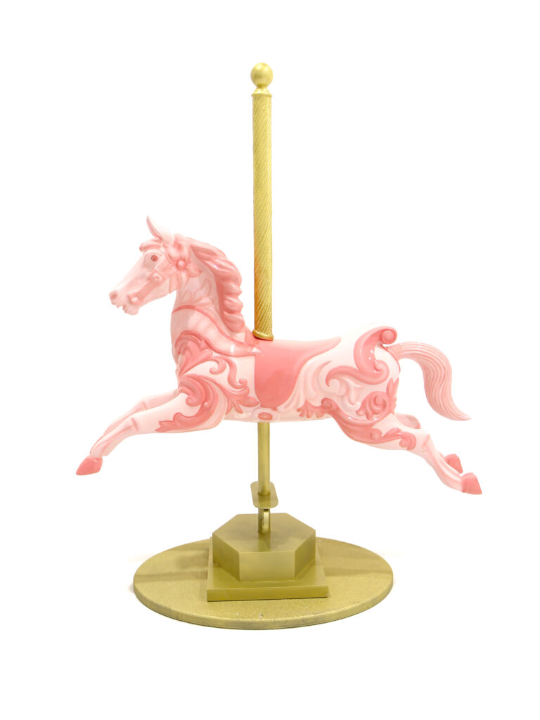 Traditional Carousel Horse - Pastel Pink | EPH Creative - Event Prop Hire