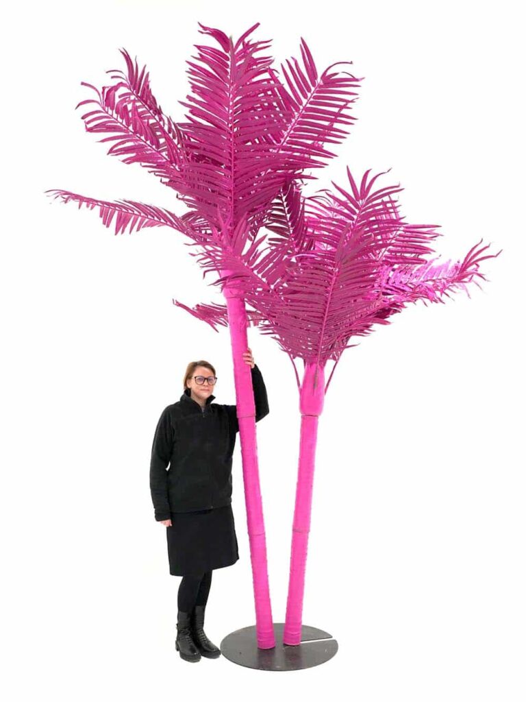 Tall Palm Tree (3.2m) - Double Headed - Pink | EPH Creative - Event ...