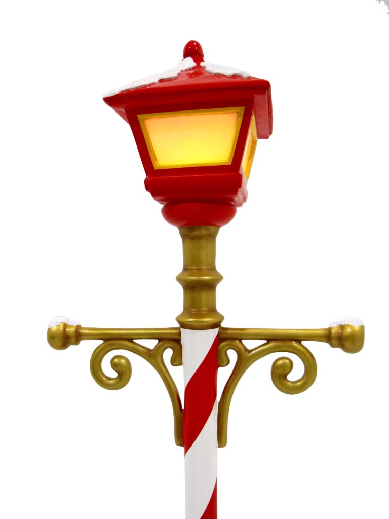 Christmas Lamp post Red/White Stripe | EPH Creative - Event Prop Hire