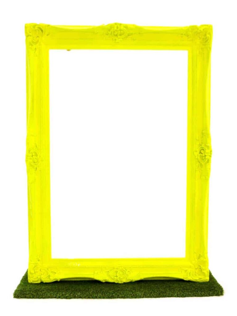 Giant Neon Yellow Frame #1 | EPH Creative - Event Prop Hire