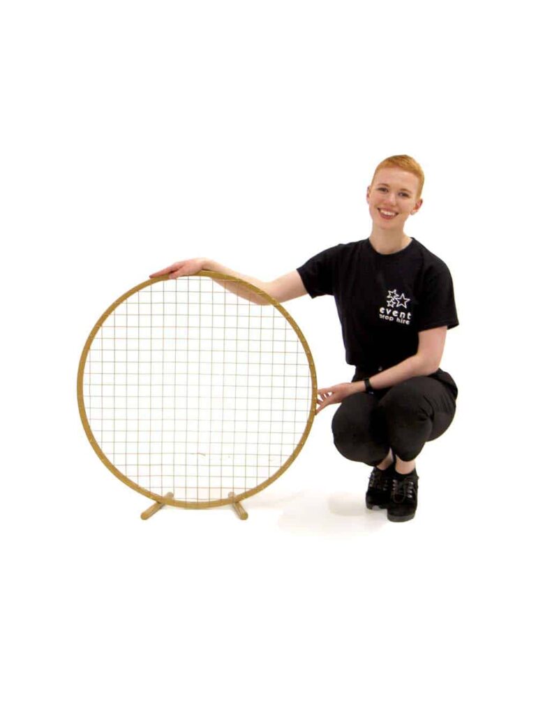 Circular Gold Mesh Frame - 800mm | EPH Creative - Event Prop Hire