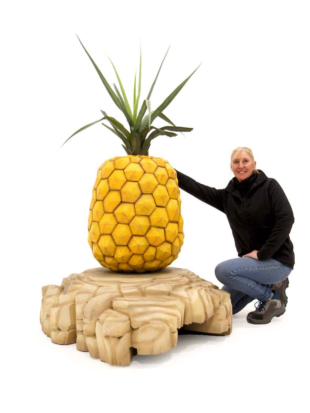 Giant Pineapple on Rock Base | EPH Creative - Event Prop Hire