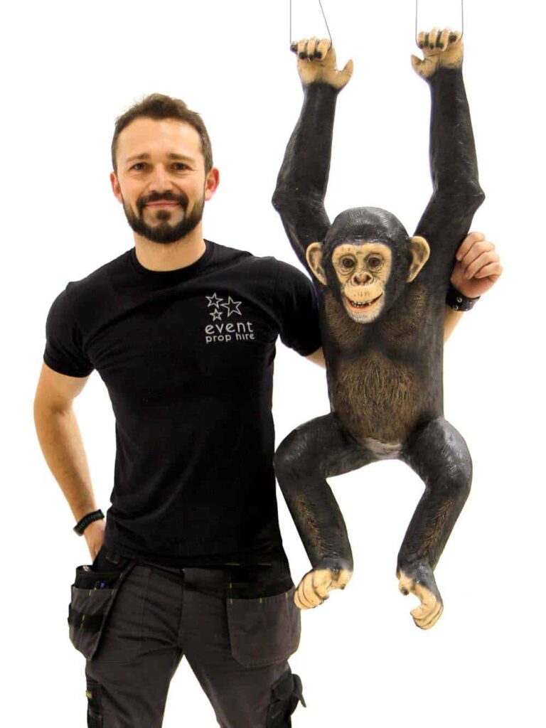 Life-Size Chimpanzee - Hanging | EPH Creative - Event Prop Hire