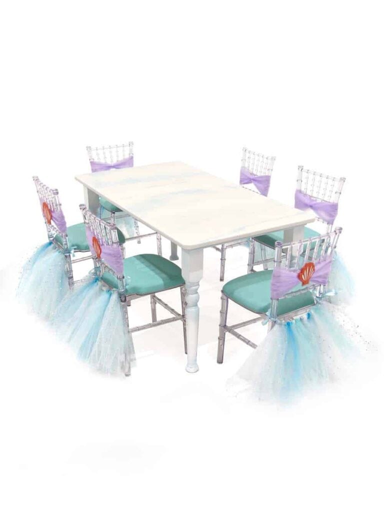 Mermaid-Themed Children's Table and 6 Chair Set | EPH Creative - Event ...