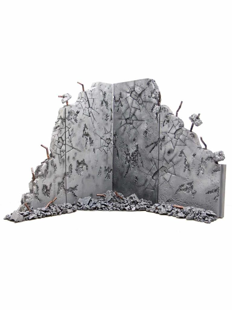 Modular Distressed Concrete Wall - Medium Corner (With Rubble) | EPH ...