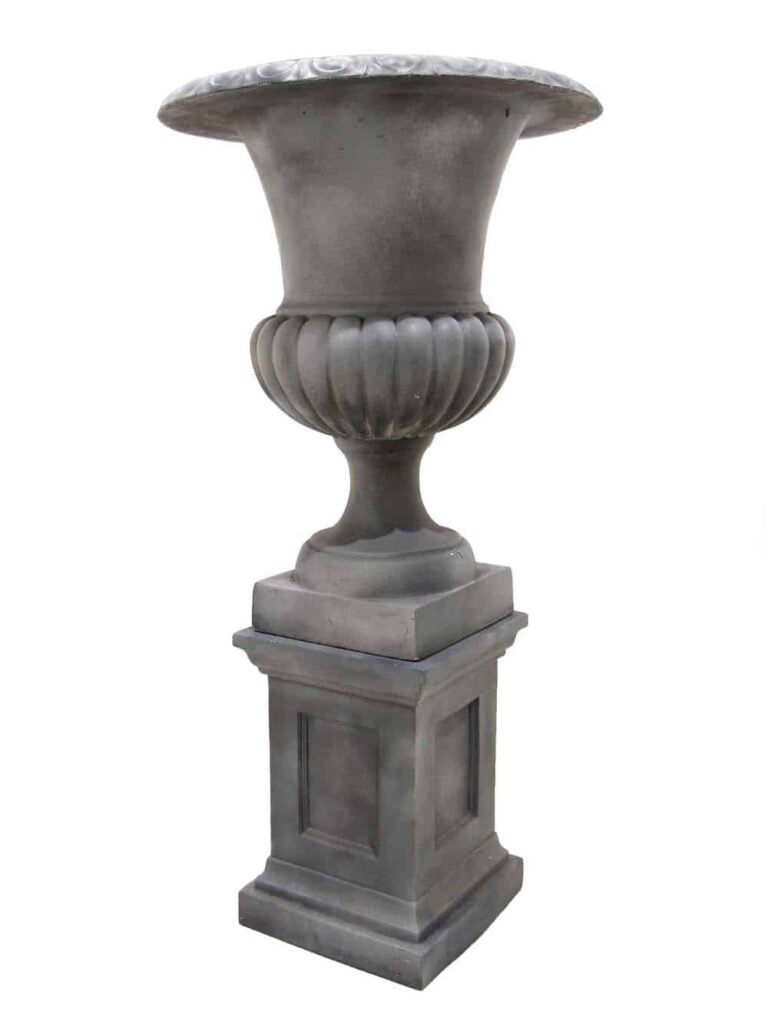 Medium Stone Effect Urn with Plinth | EPH Creative - Event Prop Hire