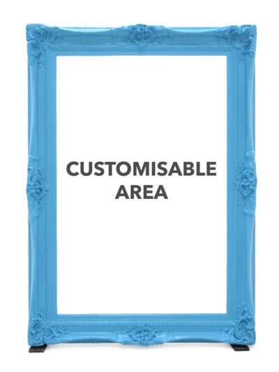 Customised Giant Blue Frame | EPH Creative - Event Prop Hire