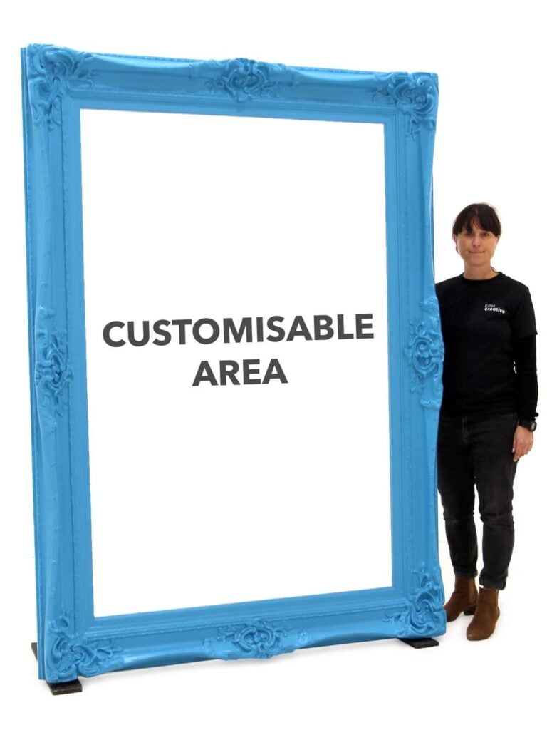 Customised Giant Blue Frame | EPH Creative - Event Prop Hire