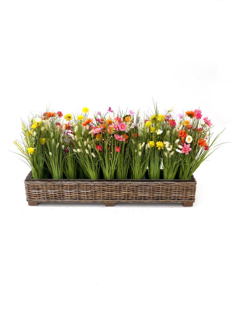 Wildflowers in Wicker Trough - Large - Warm Colours | EPH Creative ...