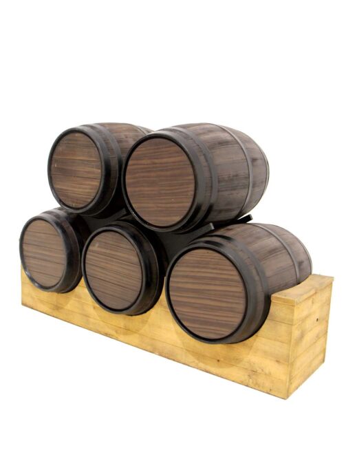 Stacked 5 Barrel Wall Feature | EPH Creative - Event Prop Hire
