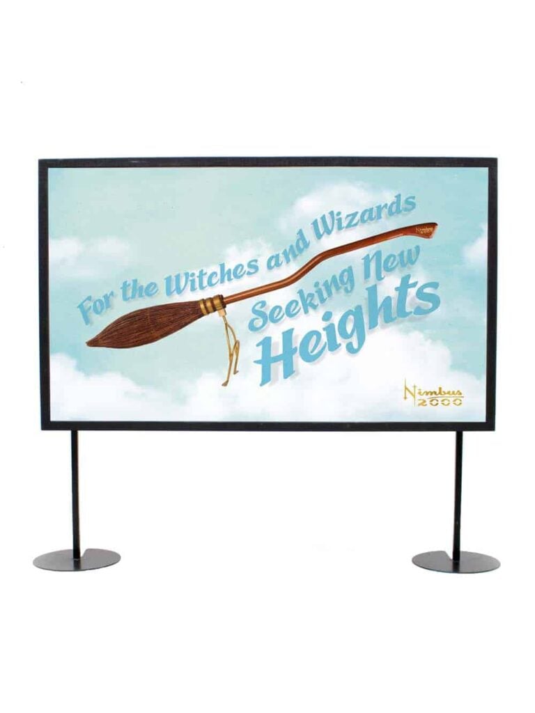 Broomstick Poster (Light) - Large Sign | EPH Creative - Event Prop Hire