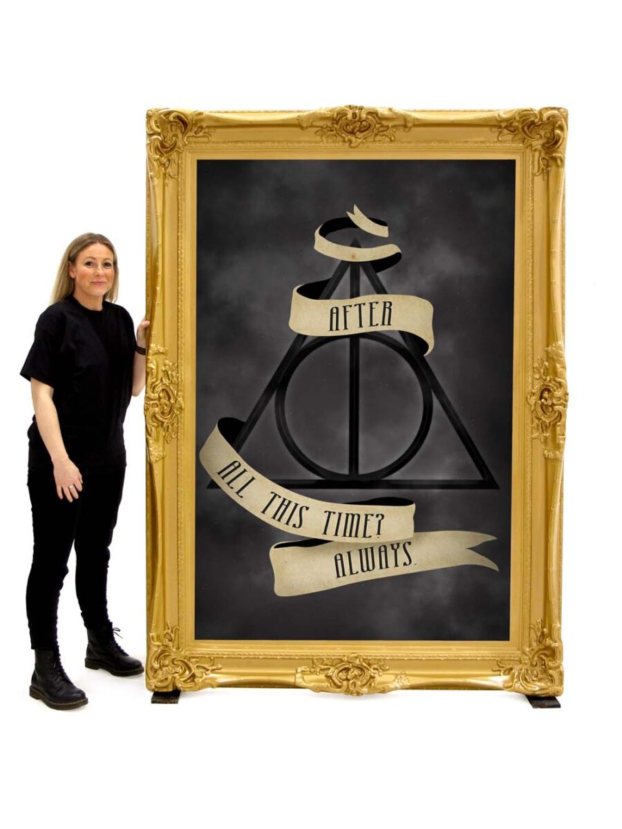 'Always' Print - Giant Gold Frame | EPH Creative - Event Prop Hire