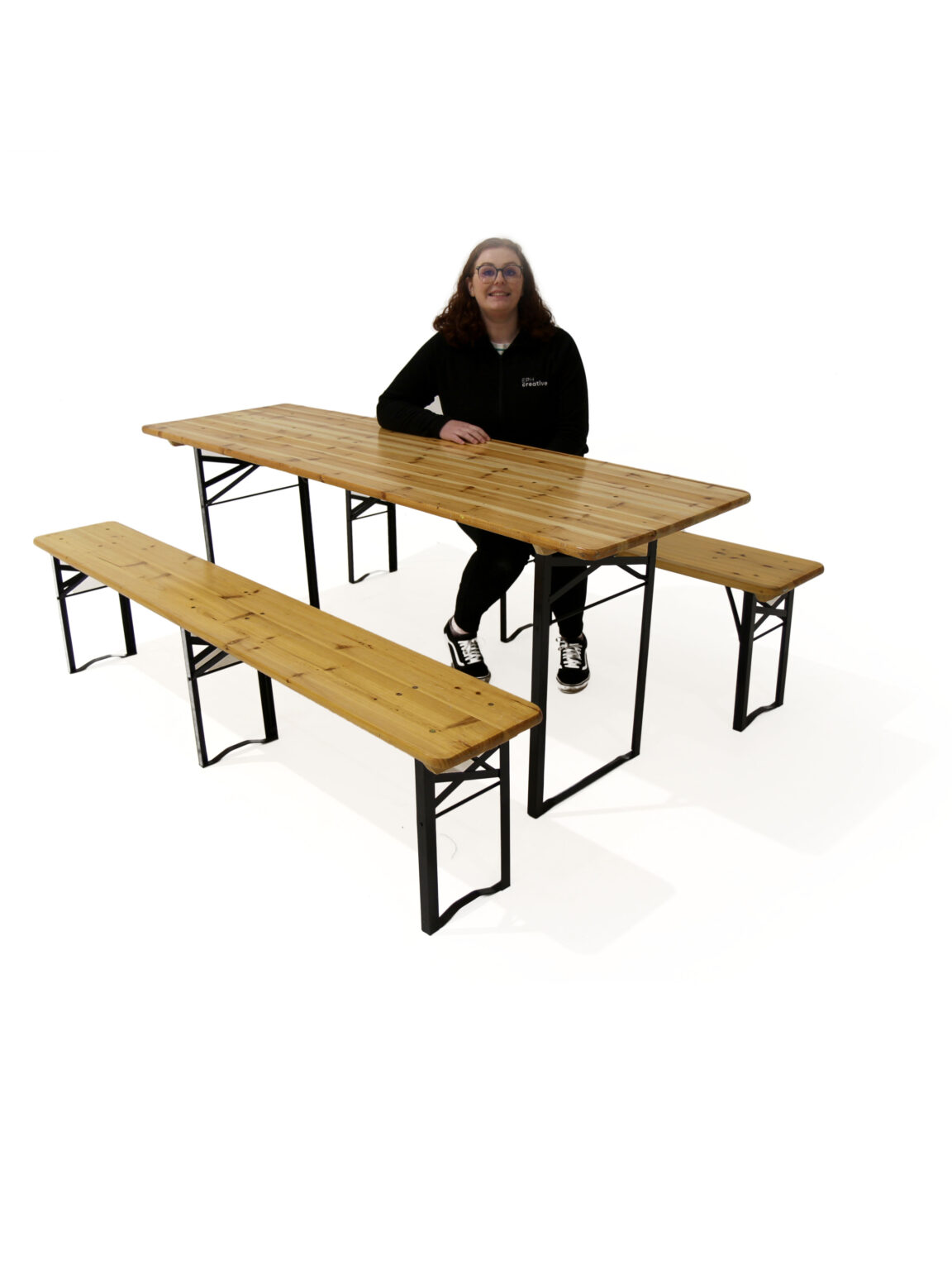 Beer Table and Bench Set (Plain) | EPH Creative - Event Prop Hire