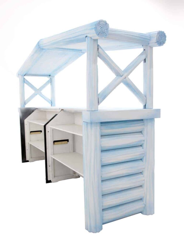 Snowy Modular Log Bar (3m) - With Roof | EPH Creative - Event Prop Hire