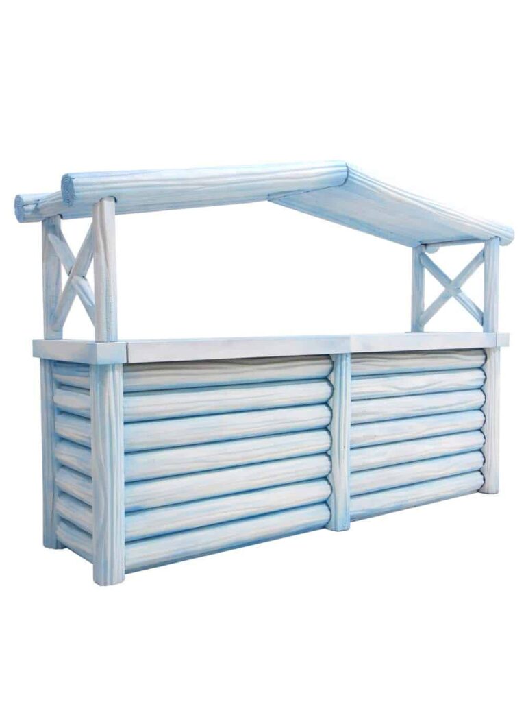 Snowy Modular Log Bar (3m) - With Roof | EPH Creative - Event Prop Hire