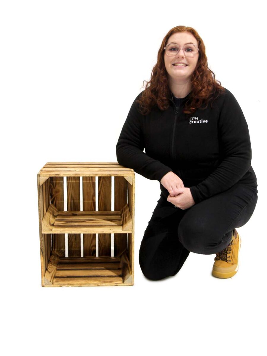 Wooden Crate with Shelf | EPH Creative - Event Prop Hire