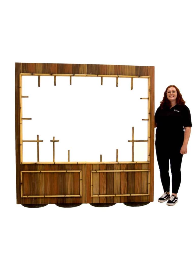 Bamboo Effect Rustic Wall Panel & Broken Window Frame Set #1 | EPH ...