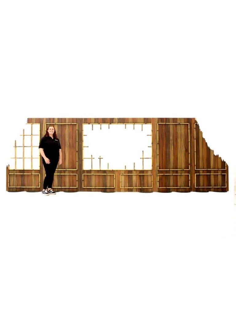 Bamboo Effect Rustic Wall Panel & Broken Window Frame Set #4 | EPH ...