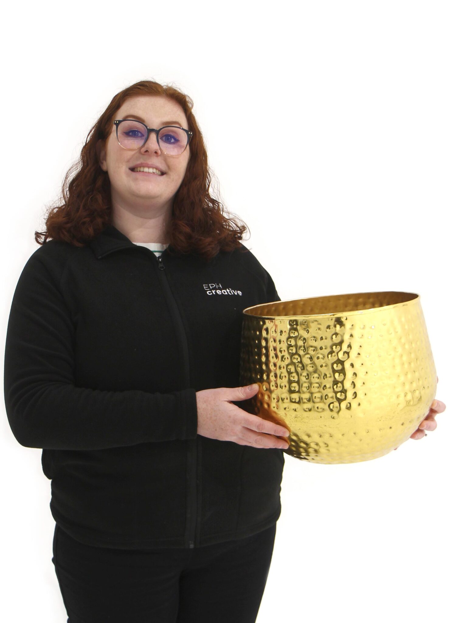 Gold Planter - Medium | EPH Creative - Event Prop Hire