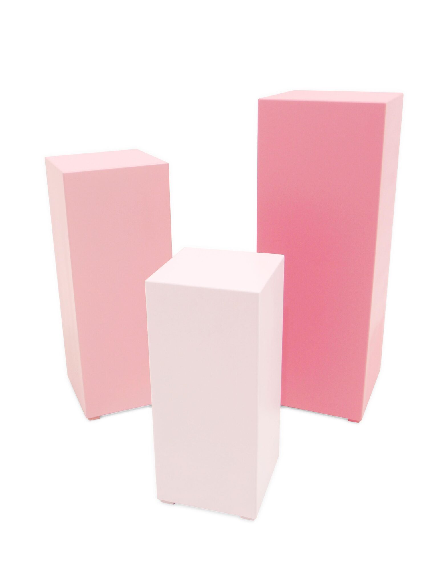 Display Plinths - Pink Gradient - Set of 3 | EPH Creative - Event Prop Hire