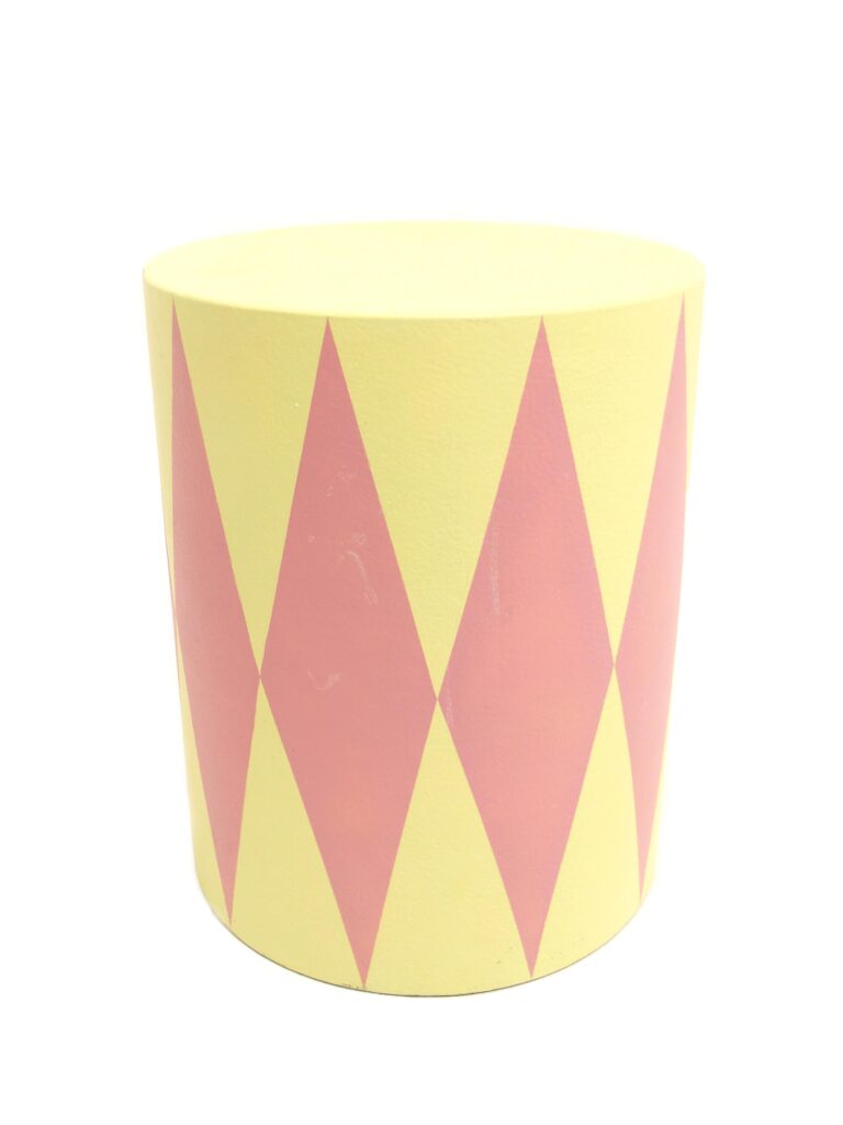 Circular Tall Circus Plinth (Pink & Yellow) | EPH Creative - Event Prop ...