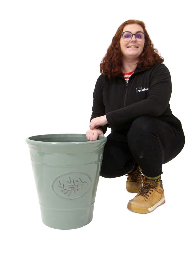 Ceramic Effect Planter - Olive Green - Large | EPH Creative - Event ...